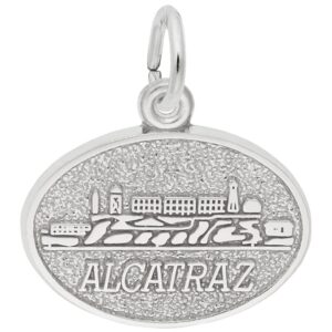 alcatraz charm in sterling silver, charms for bracelets and necklaces