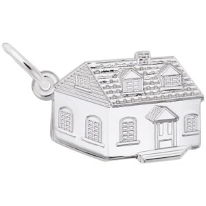 house charm in sterling silver, charms for bracelets and necklaces