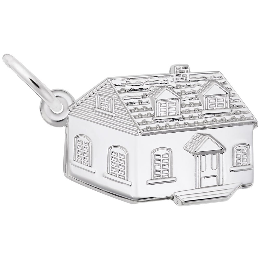 House Charm In Sterling Silver, Charms for Bracelets and Necklaces