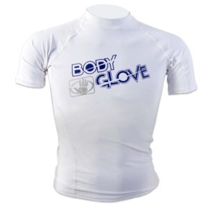 body glove - junior’s basic fitted short sleeve rash guard, white, 8