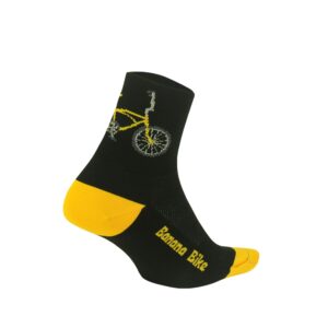 defeet men's aerator banana bike sock, black, x-large