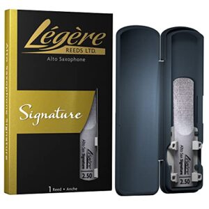 légère reeds - alto saxophone reed, signature, strength 2.50 (asg2.50) - premium synthetic woodwind reed