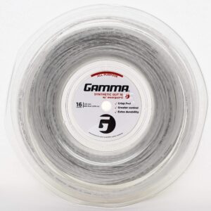 gamma sports synthetic gut with wearguard tennis string reel, 660'/16g, white