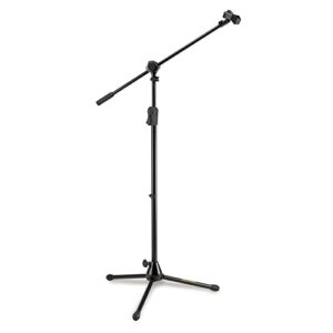 hercules ms532b ez clutch tripod microphone stand with 2 in 1 boom & ez mic clip