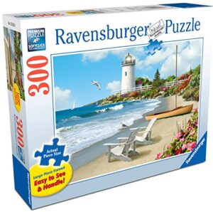 ravensburger sunlit shores jigsaw puzzle - 300 unique pieces | precision fit | anti-glare surface | perfect for adults and kids | eco-friendly