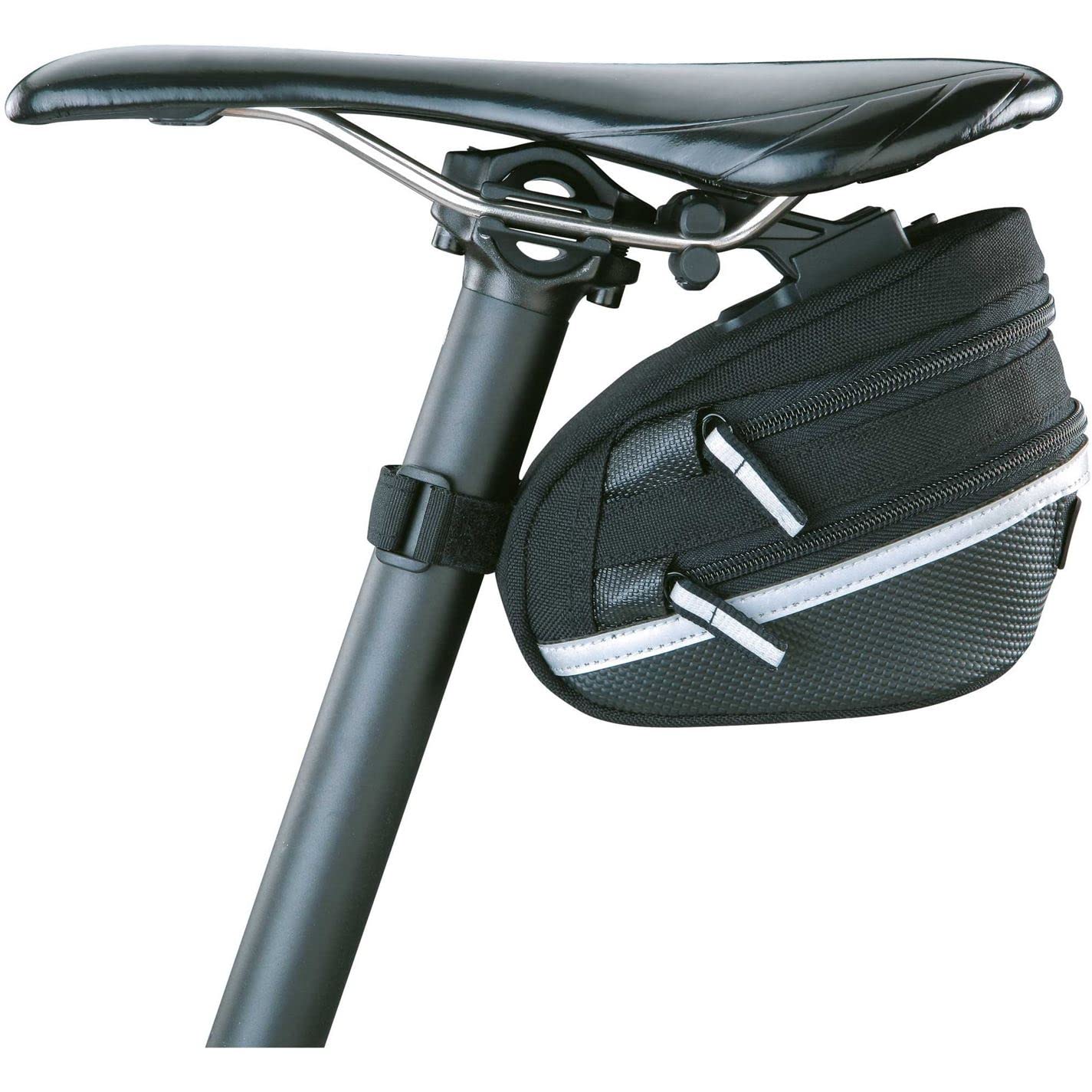 Topeak Wedge Pack II Seat Bag with Micro F25 Fixer Black, 4.9x 3.3 x 3.7-Inch