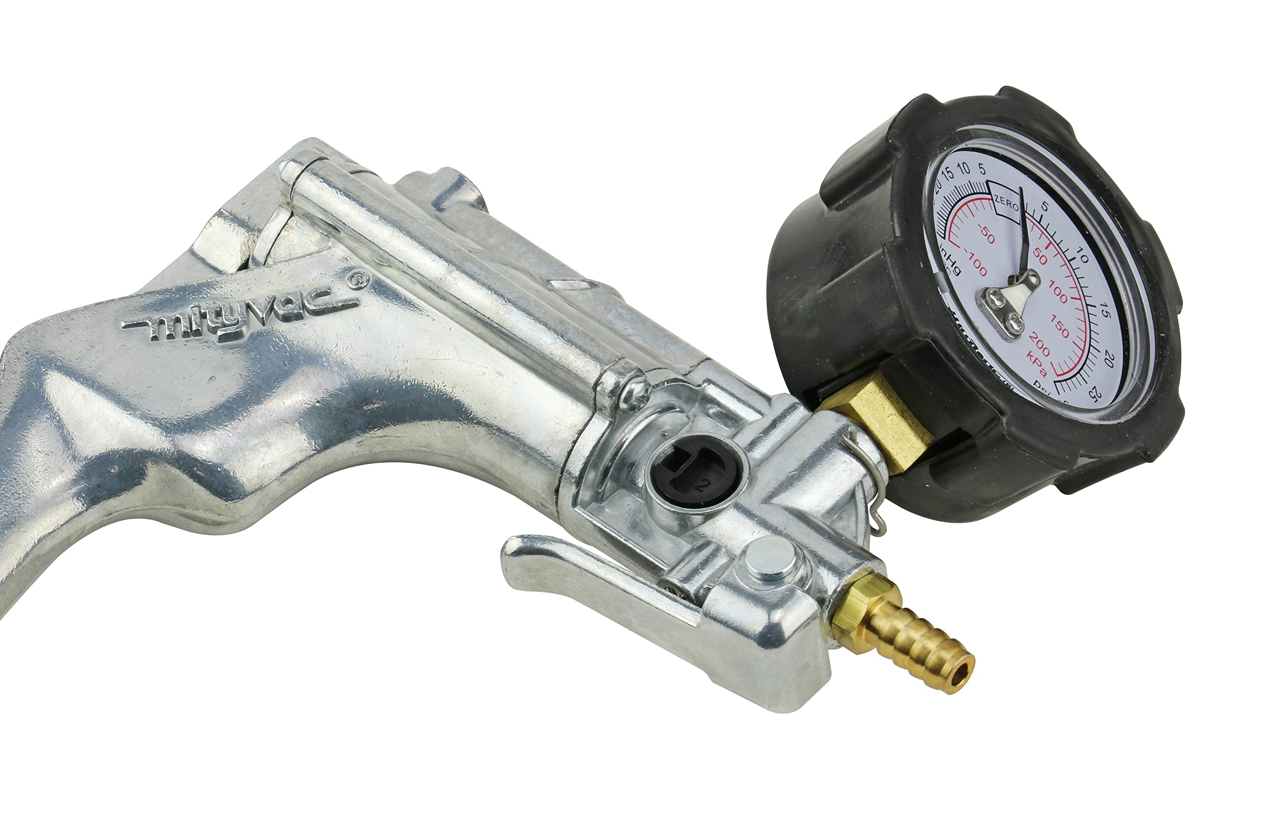 Mityvac MV8510 Silverline Elite Brake and Clutch Vacuum/Pressure Hand Pump for Performance Diagnostics, Brake Bleeding, Fluid Transfer, Evacuation, Windshield Repair, 2" Compound Gauge, Dual Converter