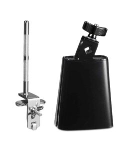 latin percussion city cowbell with mount (lp20ny-k),silver,black