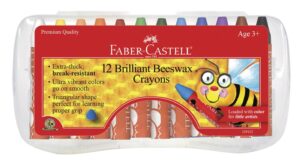 faber castell fc129112 beeswax crayons, 9.75" height, 4.5" width, 0.75" length (pack of 12)