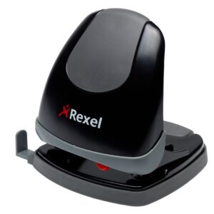 Rexel Easy Touch 2 Hole Punch, 30 Sheet Capacity, Low Force Technology, Metal, Black, 2102575