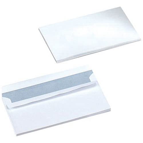 Q-Connect DL Envelope 100 gsm Plain Peel and Seal - White, Pack of 500