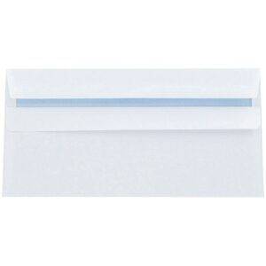 Q-Connect DL Envelope 100 gsm Plain Peel and Seal - White, Pack of 500