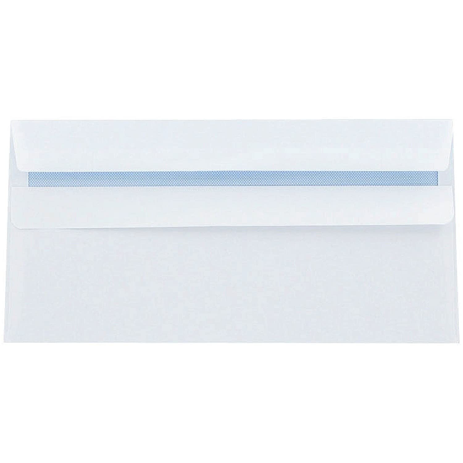 Q-Connect DL Envelope 100 gsm Plain Peel and Seal - White, Pack of 500