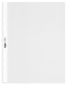 rexel ecodesk a5 punched pockets, pack of 30, 100% recyclable, made of 80% recycled material, eco friendly, embossed mat surface, 2102579, clear