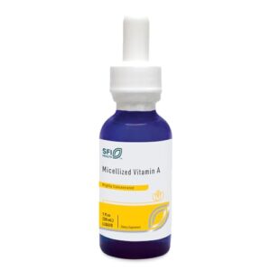 klaire labs micellized vitamin a liquid 5000 iu vit a per drop - vitamin a palmitate & beta carotene drops - eye & immune support - hypoallergenic bioavailable liquid supplement (1 oz / 600 servings)