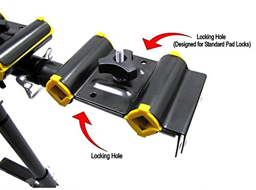 4-Bike Tow Hitch Rack Bicycle Rack Beach Cruiser Mountain Bike Rack (5/8" Hitch Lock Included)