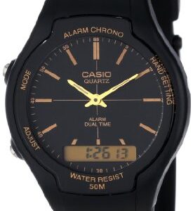 Casio Men's AW90H-9E Sport Multi-Function Black Dial Dual Time Watch