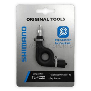 shimano tl-fc22 t-40 hexalobular chainring bolt backing tool black, one size