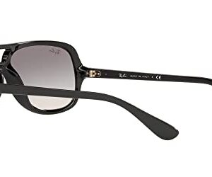 Ray-Ban RB4162 Aviator Sunglasses, Black/Grey Gradient, 59 mm