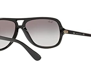 Ray-Ban RB4162 Aviator Sunglasses, Black/Grey Gradient, 59 mm