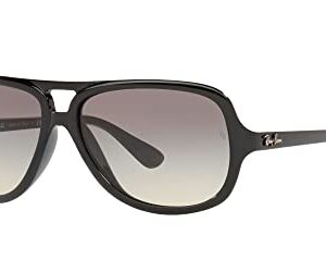 Ray-Ban RB4162 Aviator Sunglasses, Black/Grey Gradient, 59 mm