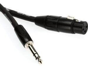 roland black series interconnect cable, 1/4-inch trs to xlr (female), 5-feet