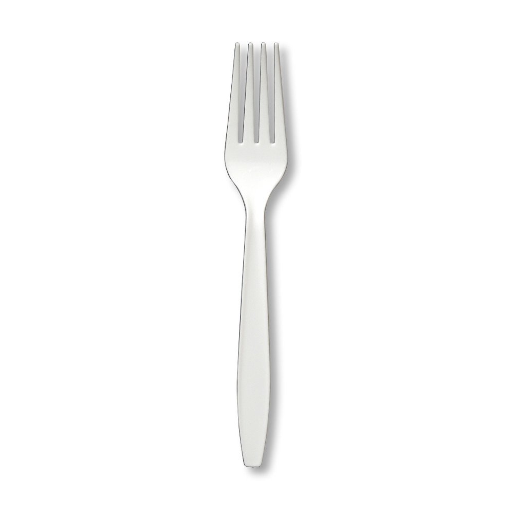 Creative Converting Touch of Color Premium 24 Count Plastic Forks, White