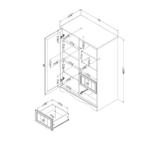 South Shore 1-Door Armoire with Adjustable Shelves and Storage Drawers, Espresso