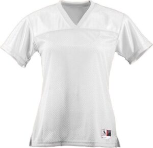 augusta sportswear women's standard junior fit replica football tee, white, small