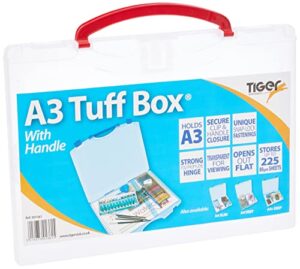 tiger 301361 a3 tuff box, assorted handle, white