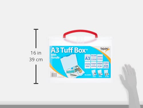 Tiger 301361 A3 Tuff Box, Assorted handle, White