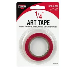 cosco art tape, 1/4" w, gloss red