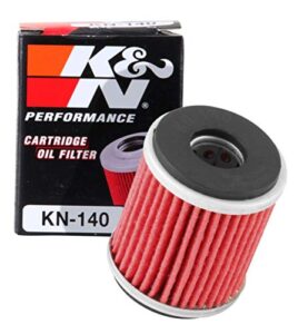 k&n motorcycle oil filter: high performance, premium, designed to be used with synthetic or conventional oils: fits select yamaha motorcycles, kn-140