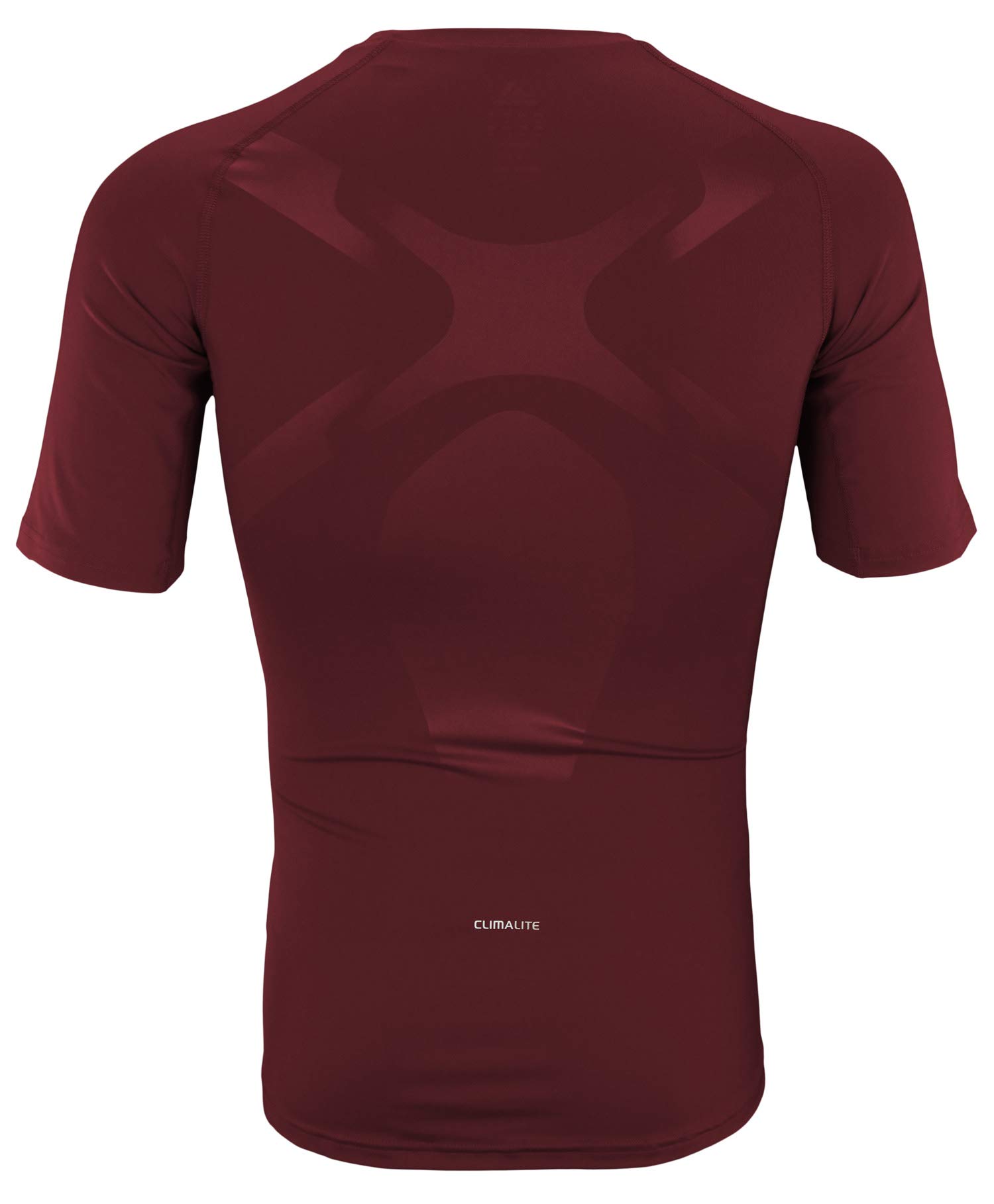 adidas Men's Techfit Cut and Sew Short Sleeve Tee, Maroon X-Large