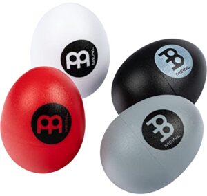 meinl percussion set egg shakers 4-piece pack for all music with different volume — not made in china — durable all-weather, 2-year warranty (es