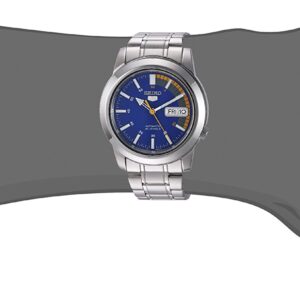 SEIKO SNKK27 Automatic Watch for Men 5-7S Collection - Blue Dial with Contrast, Day/Date Calendar, Luminous Hands, Stainless Steel Case & Bracelet