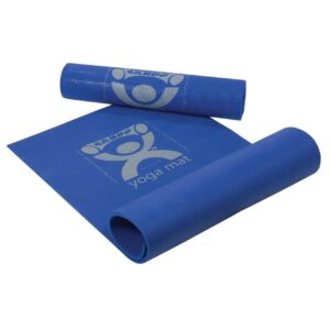 cando 30-2401b exercise premium yoga mat, 68" x 24" x 0.25", blue