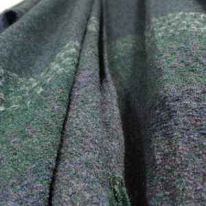 Kerry Woollen Mills Celtic Ruana Long Shawl Irish Wool Lambswool Blackberry Green