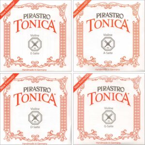 pirastro tonica violin string set - 4/4 size aluminum with ball-end e