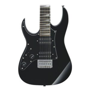 ibanez grgm 6 string solid-body electric guitar, left, black night (grgm21bknl)