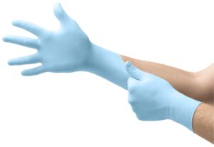 microflex xceed-xc310 disposable nitrile gloves, blue, size small, box of 250