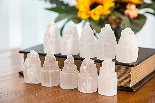 The Chrysalis Stone | Selenite Skyscraper | 4'' Tall | 1pc | Crystals and Healing Stones, Spiritual Gifts for Women, Reiki, Chakra, Yoga, Meditation Accessories