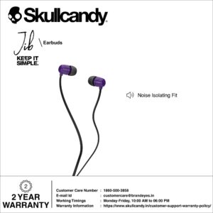 skullcandy jib in-ear earbuds - purple