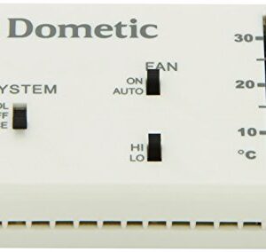 Dometic D3106995.032 Heat/Cool Analog Thermostat, Polar White