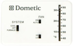 dometic d3106995.032 heat/cool analog thermostat, polar white