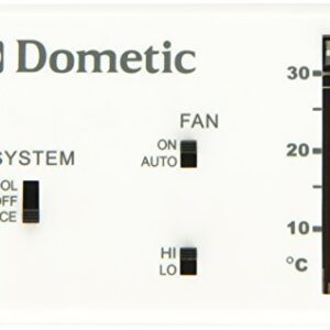 Dometic D3106995.032 Heat/Cool Analog Thermostat, Polar White