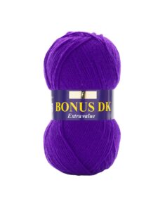 hayfield bonus knitting yarn dk 828 bright purple - per 100 gram ball