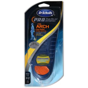 Dr. Scholl's P.R.O. Pain Relief Orthotics for Arch- Men's, Size 8-12