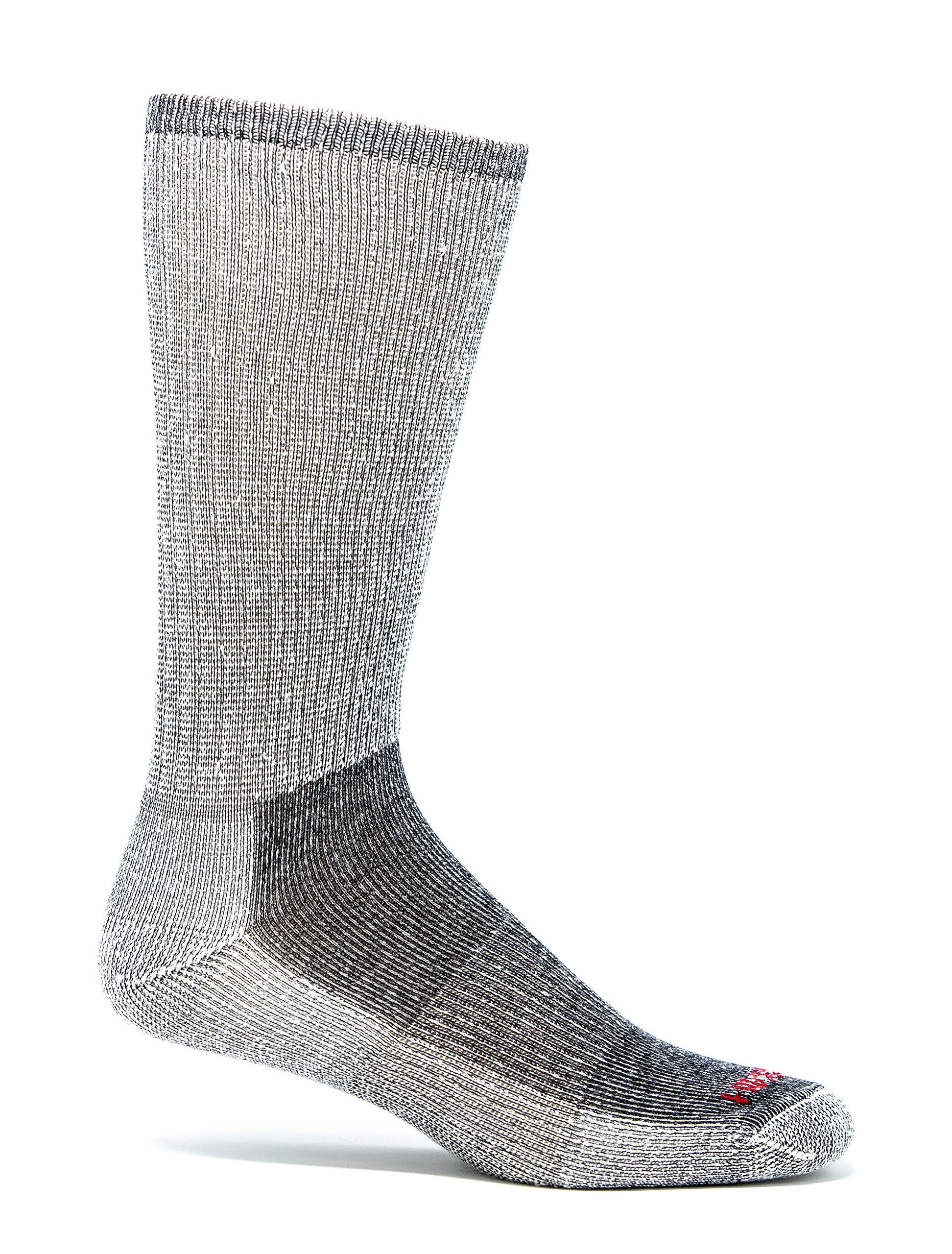 J.B. Field's 74% Merino Wool Hiker GX Socks for Men & Women, for Fall, Summer, for Hiking, Trekking & Outdoor 3-Pack, Made in Canada (Large (8-12 Shoe), Gray)