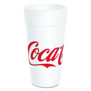 dart 24j16c 24 oz coca-cola foam cup (case of 500)